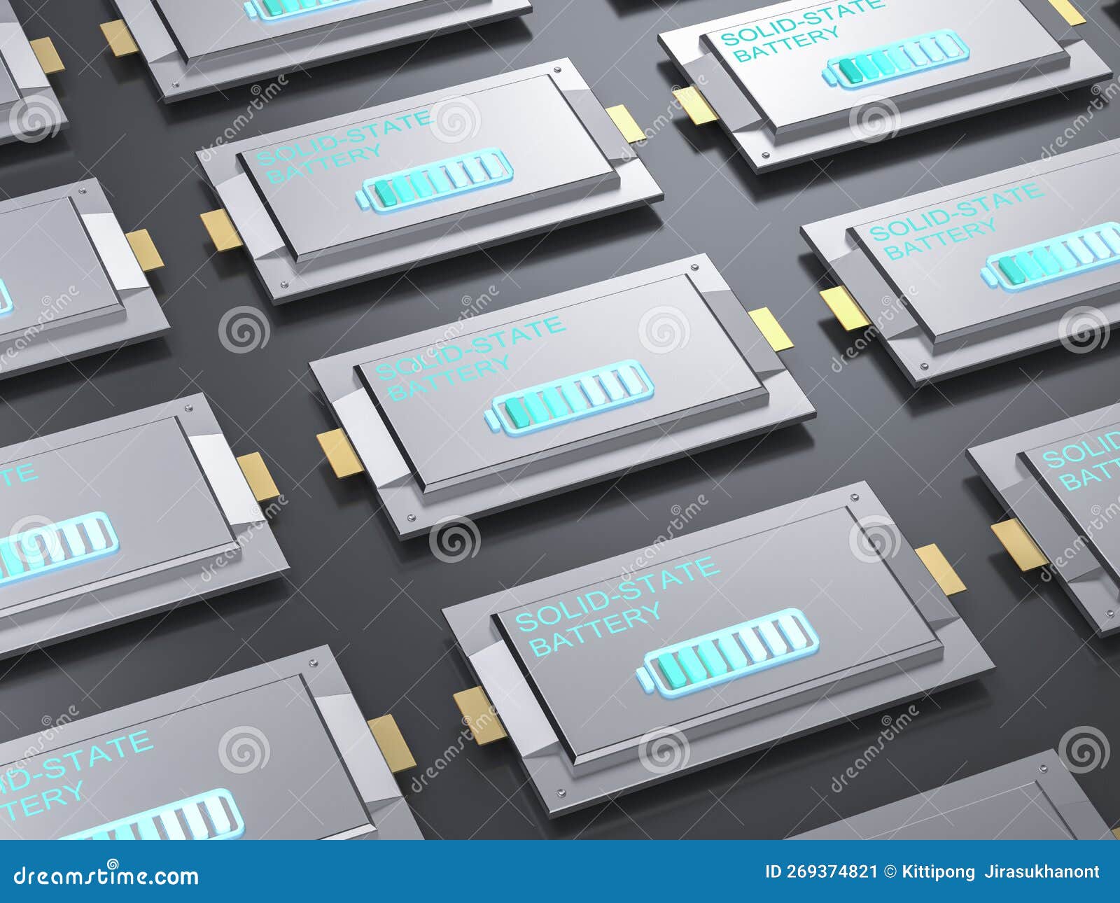Group of Solid-state or Rechargeable Batteries Stock Illustration ...