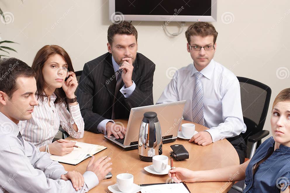Group solving problems stock image. Image of attention - 5891365