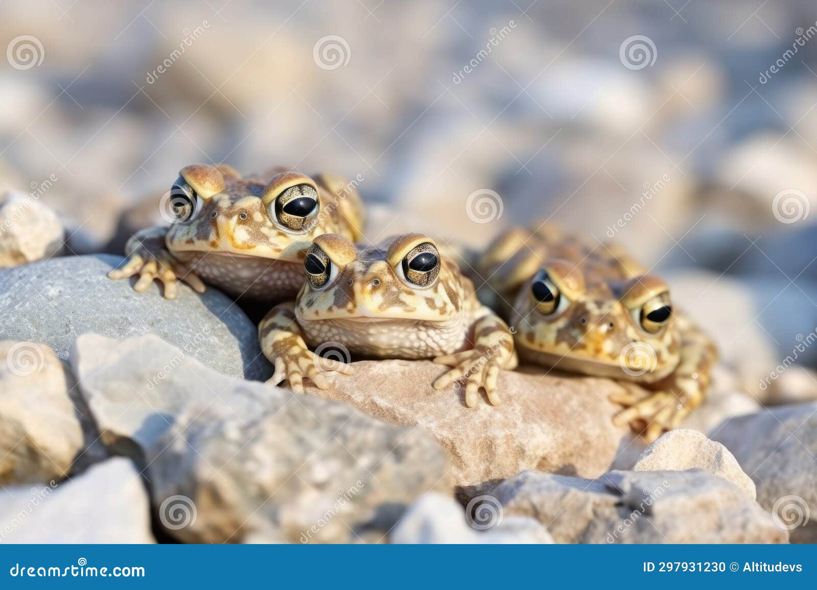 A Group of Spadefoot Toads on a Rocky Desert Surface Stock Photo ...