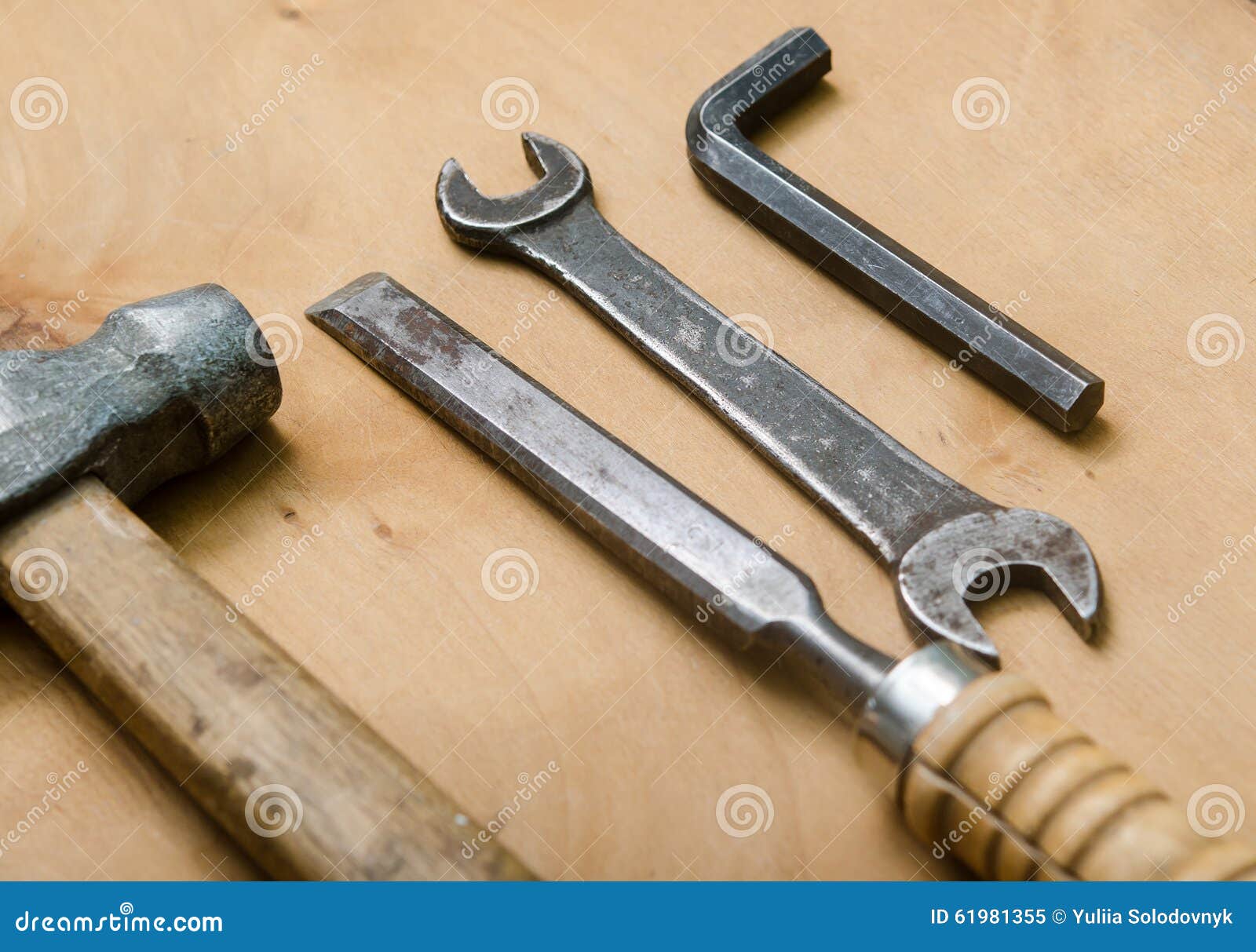 Group of spanners stock image. Image of hand, equipment - 61981355