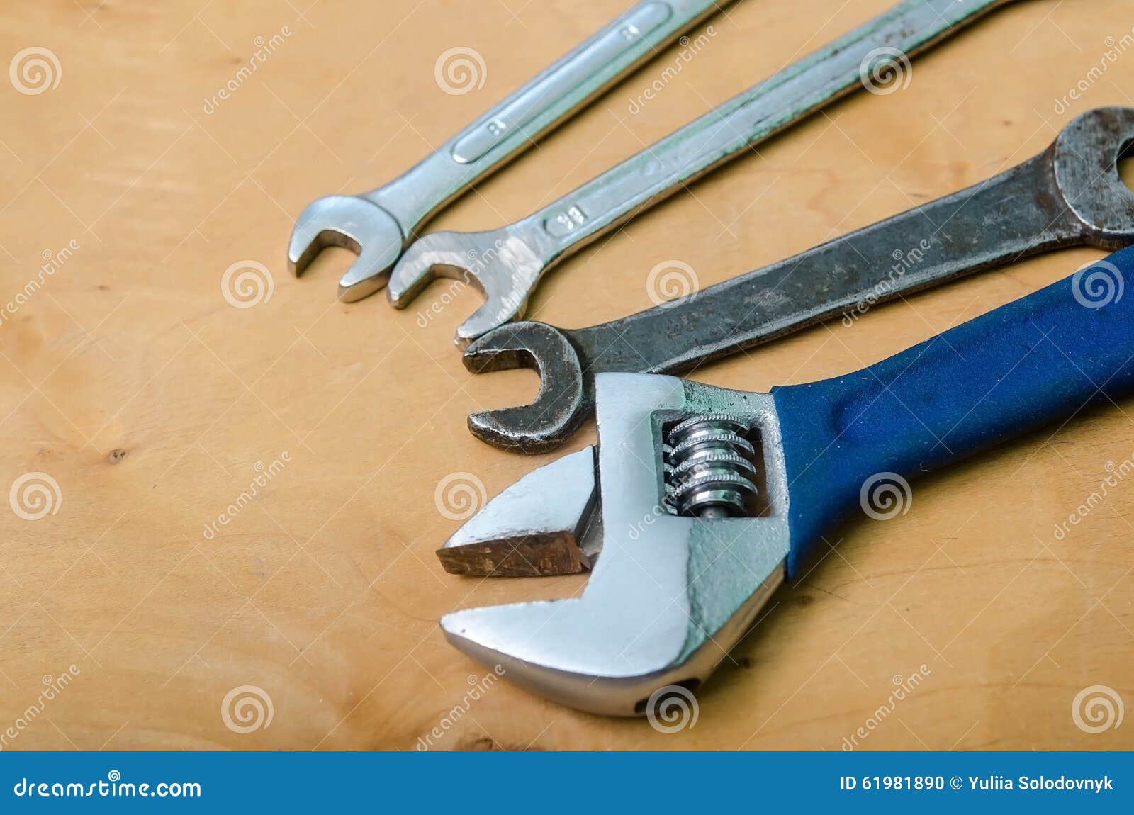 Group of spanners stock photo. Image of objects, tighten - 61981890