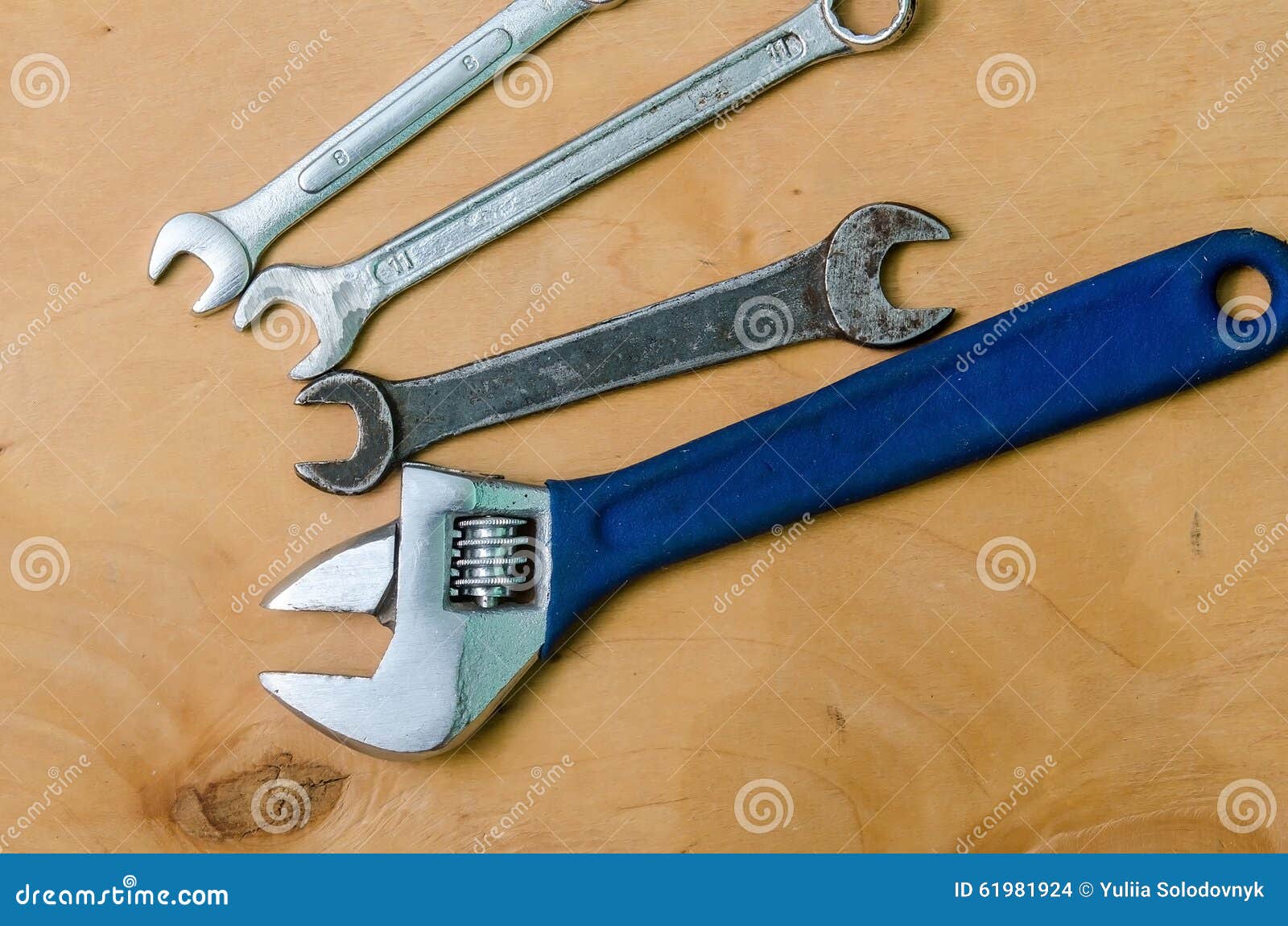 Group of spanners stock photo. Image of construction - 61981924