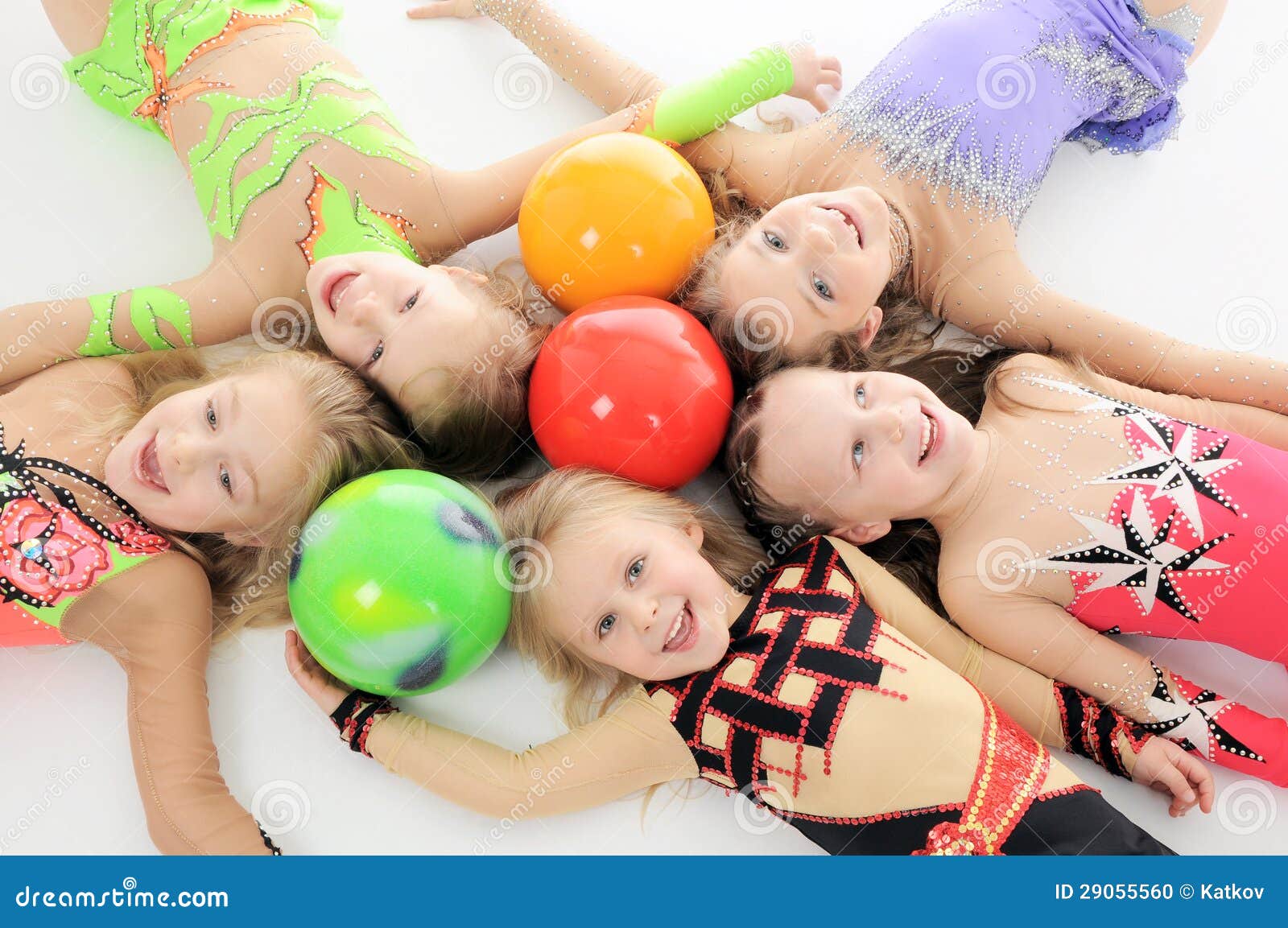 Group of Sporty Little Girls Stock Photo - Image of children, dynamic ...