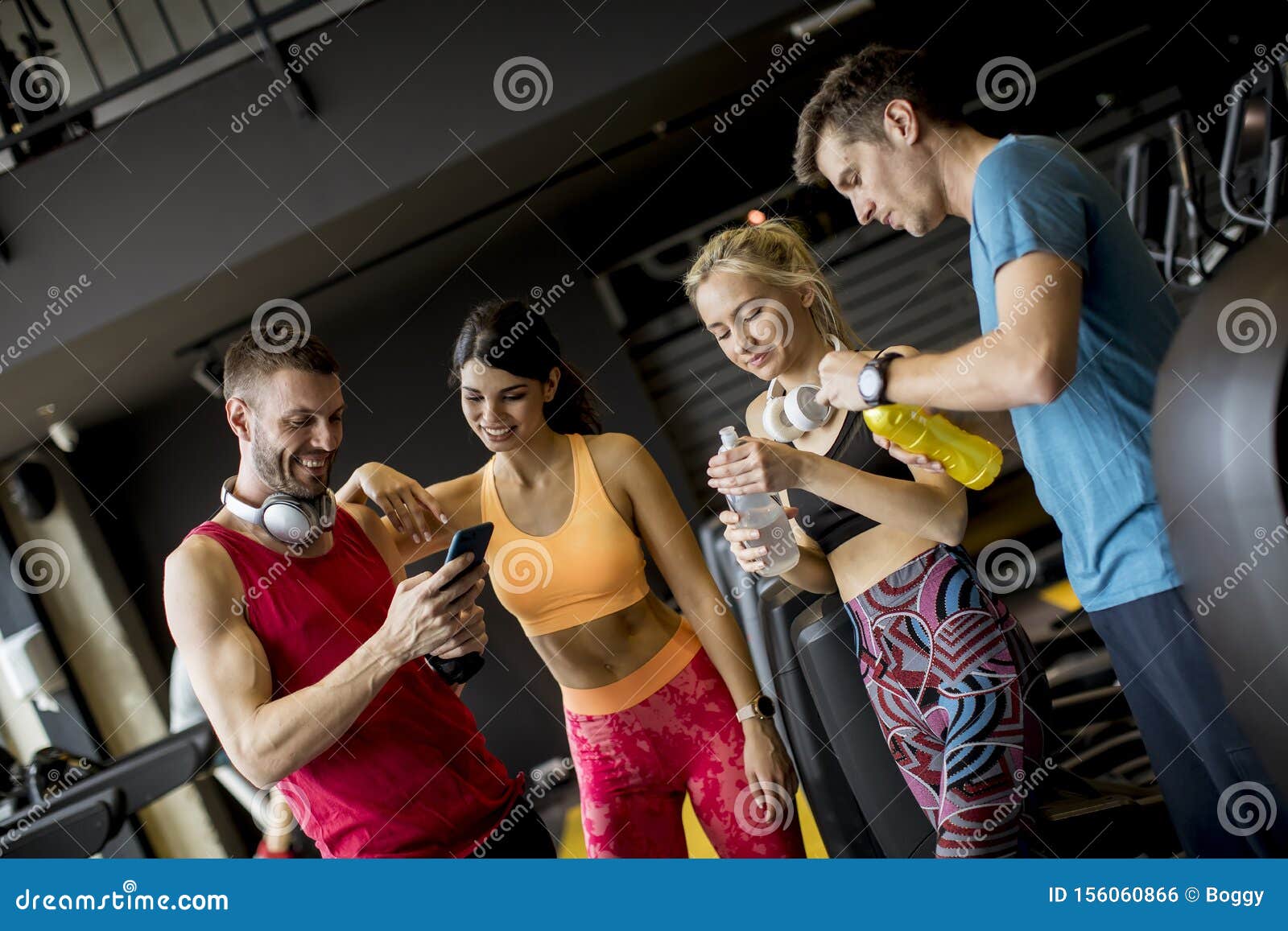 Group of Sporty Young People at the Gym Stock Photo - Image of ...