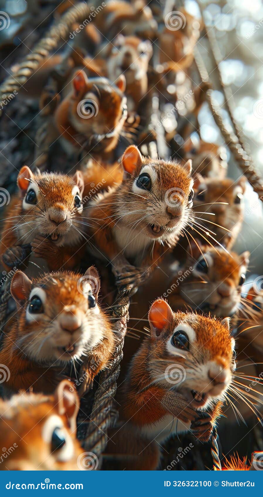 A Group Of Squirrels Engaging In A Nutty Heist With Tiny Masks And ...