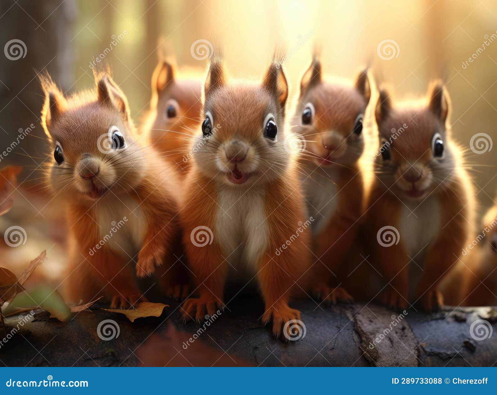 A group of squirrels stock photo. Image of welfare, collection - 289733088