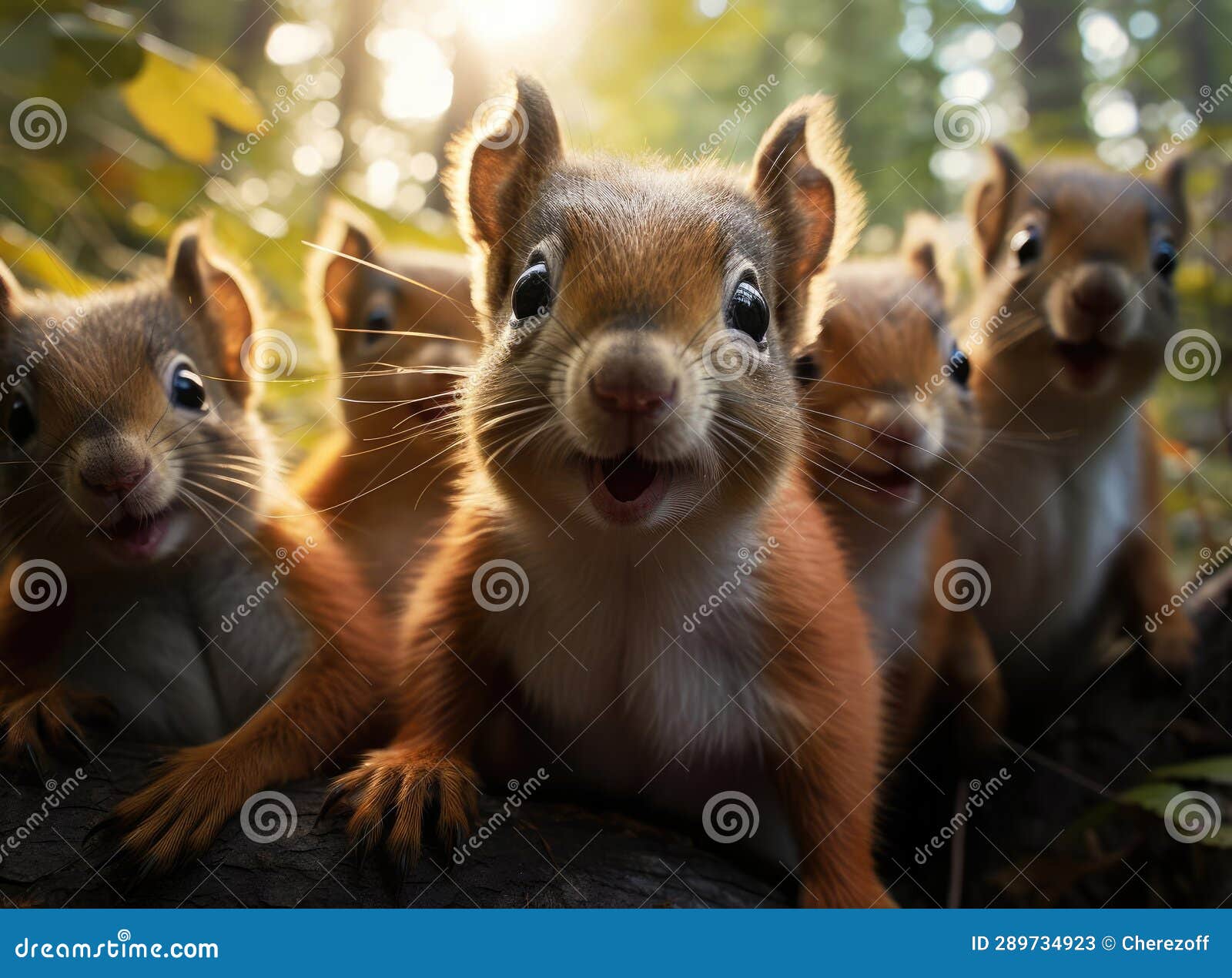 A group of squirrels stock illustration. Illustration of welfare ...