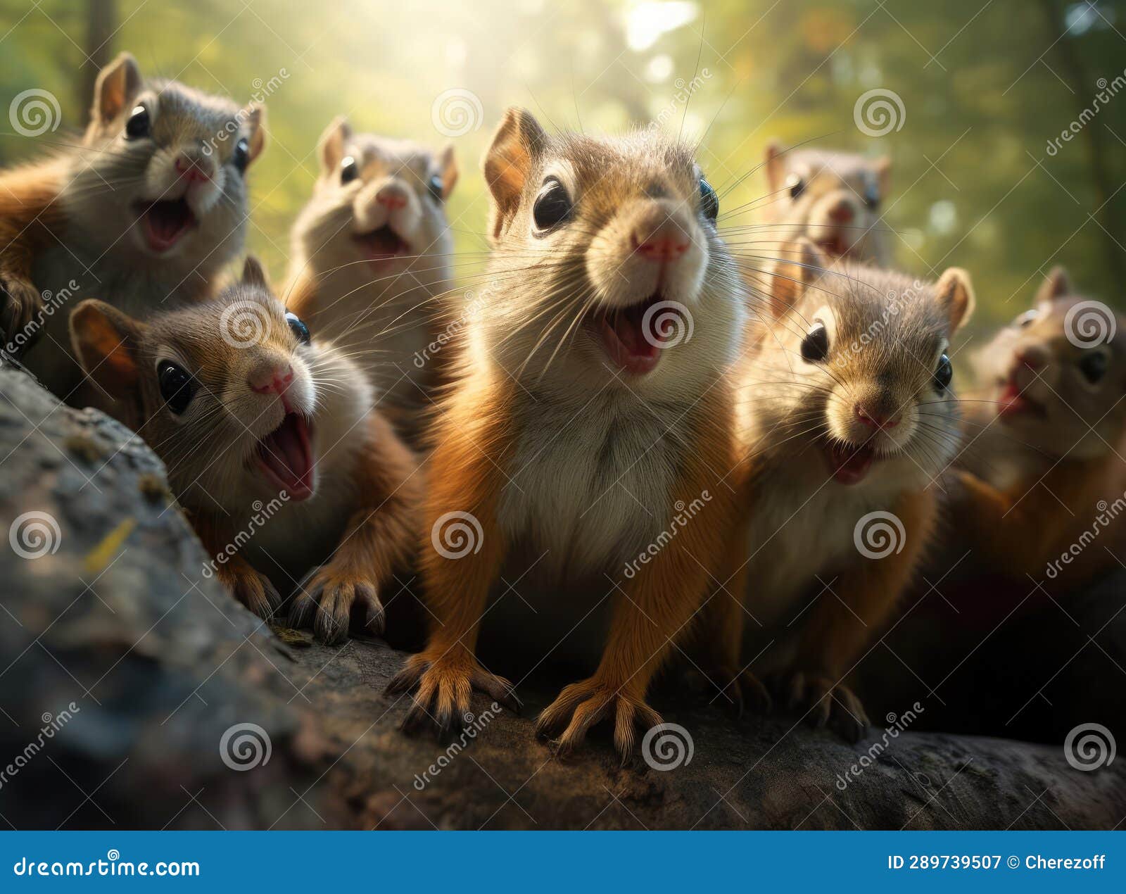 A group of squirrels stock image. Image of rodent, wild - 289739507