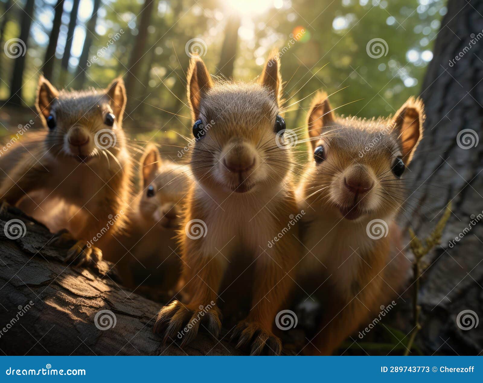 A group of squirrels stock image. Image of nature, front - 289743773