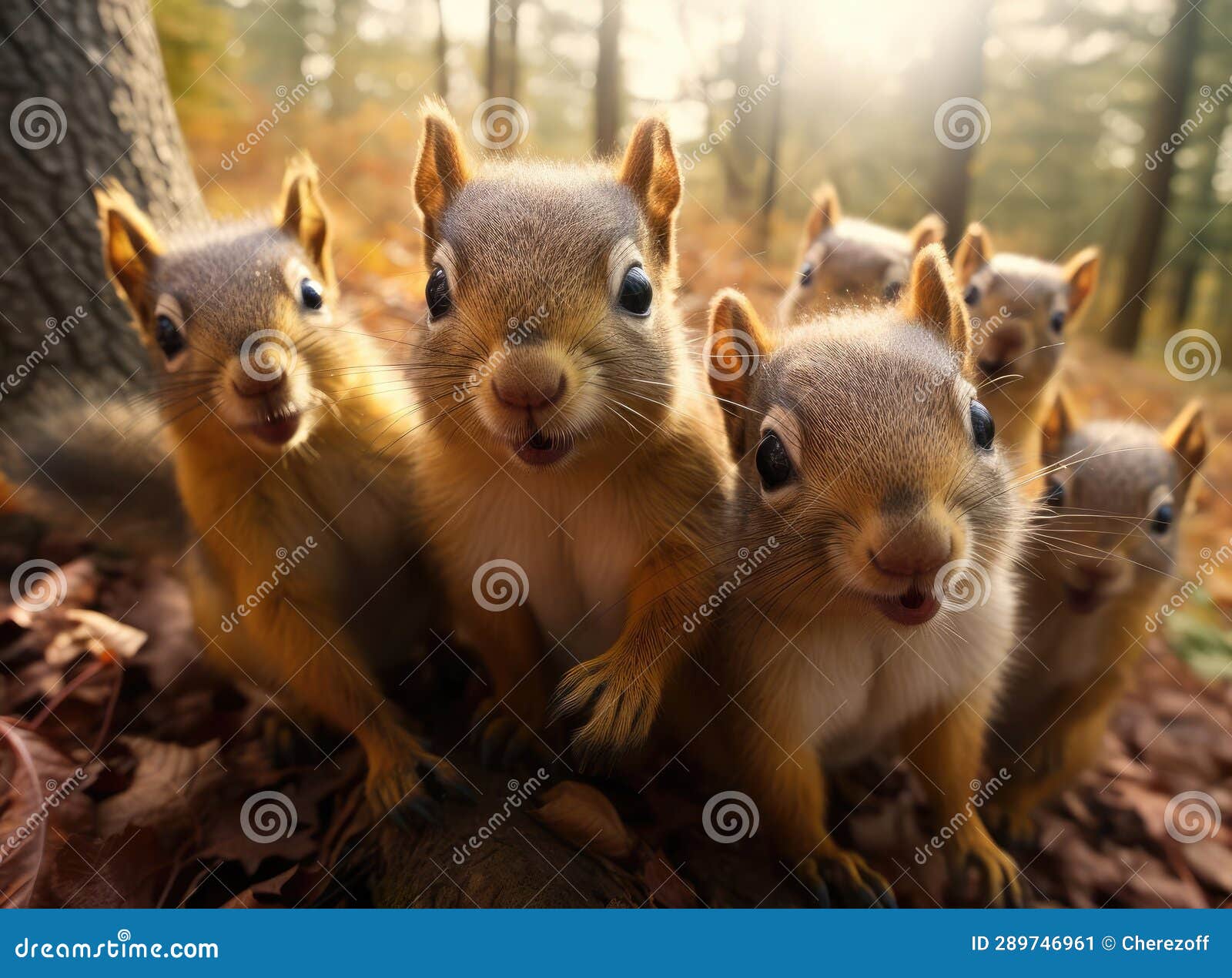 A group of squirrels stock image. Image of drawing, welfare - 289746961