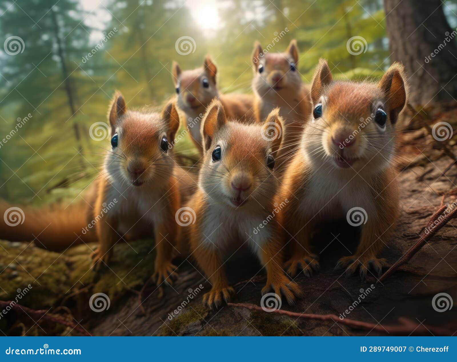 A group of squirrels stock image. Image of wood, nature - 289749007
