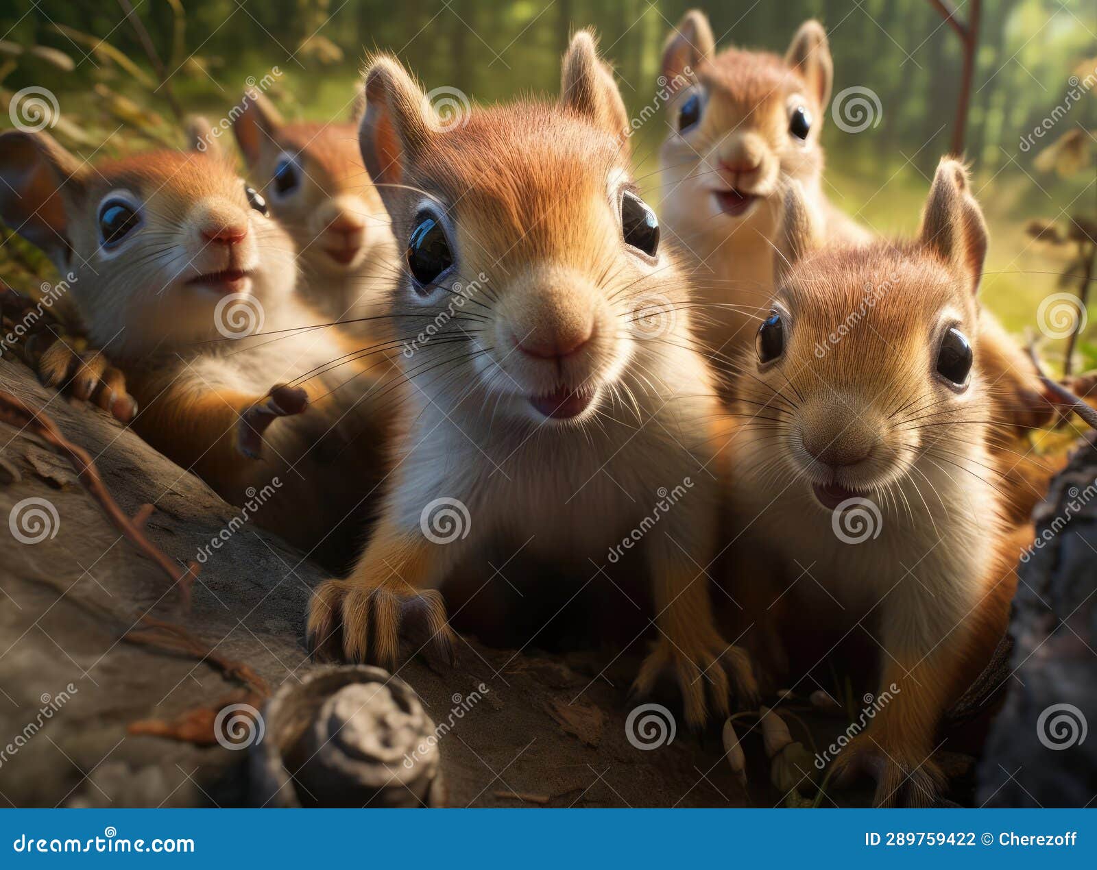 A group of squirrels stock photo. Image of tree, mammal - 289759422