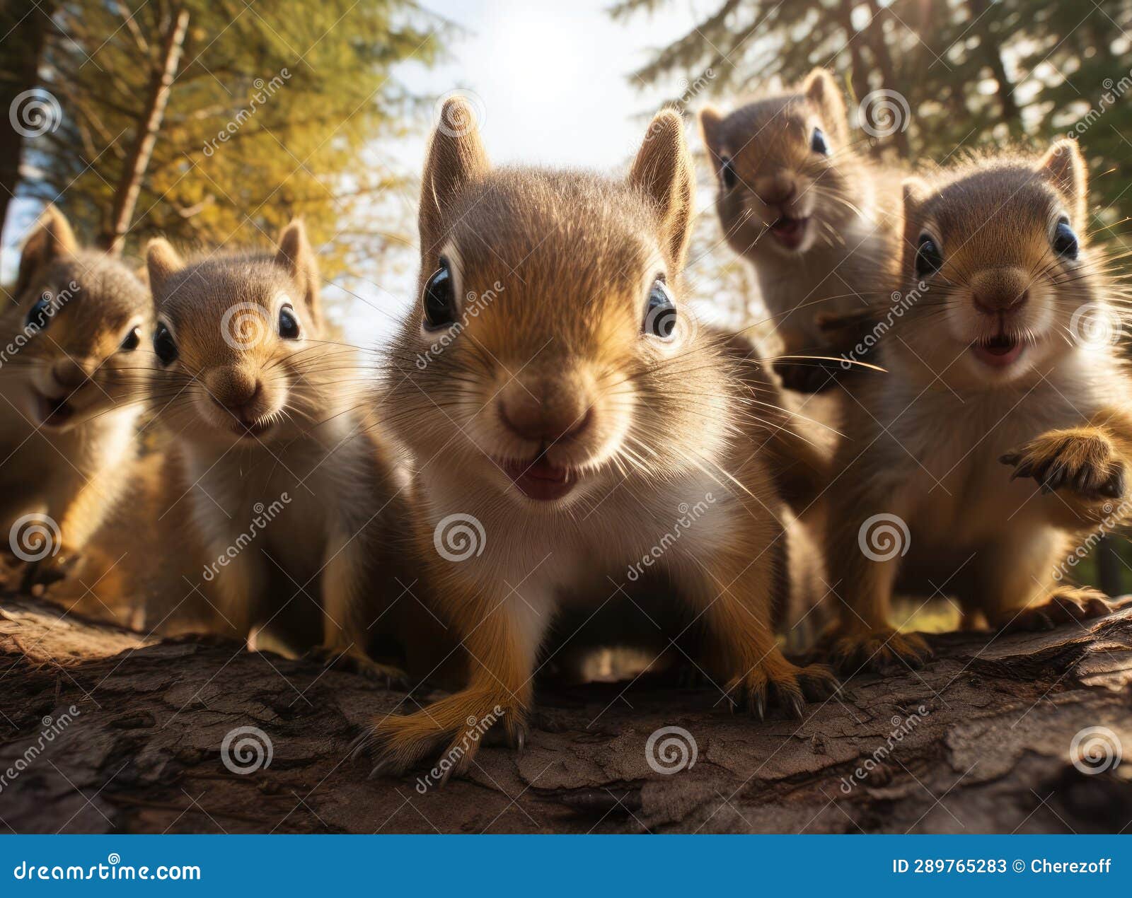 A group of squirrels stock image. Image of forest, wood - 289765283