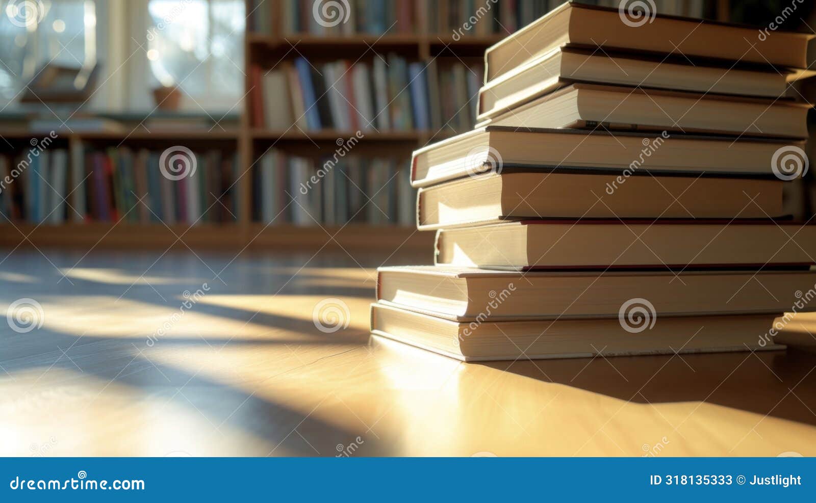 A Group of Stacked Books with Their Shadows Forming a Staircase ...