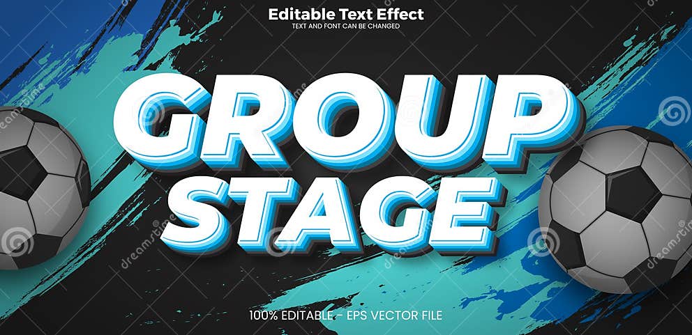 Group Stage Editable Text Effect in Modern Trend Style Stock ...