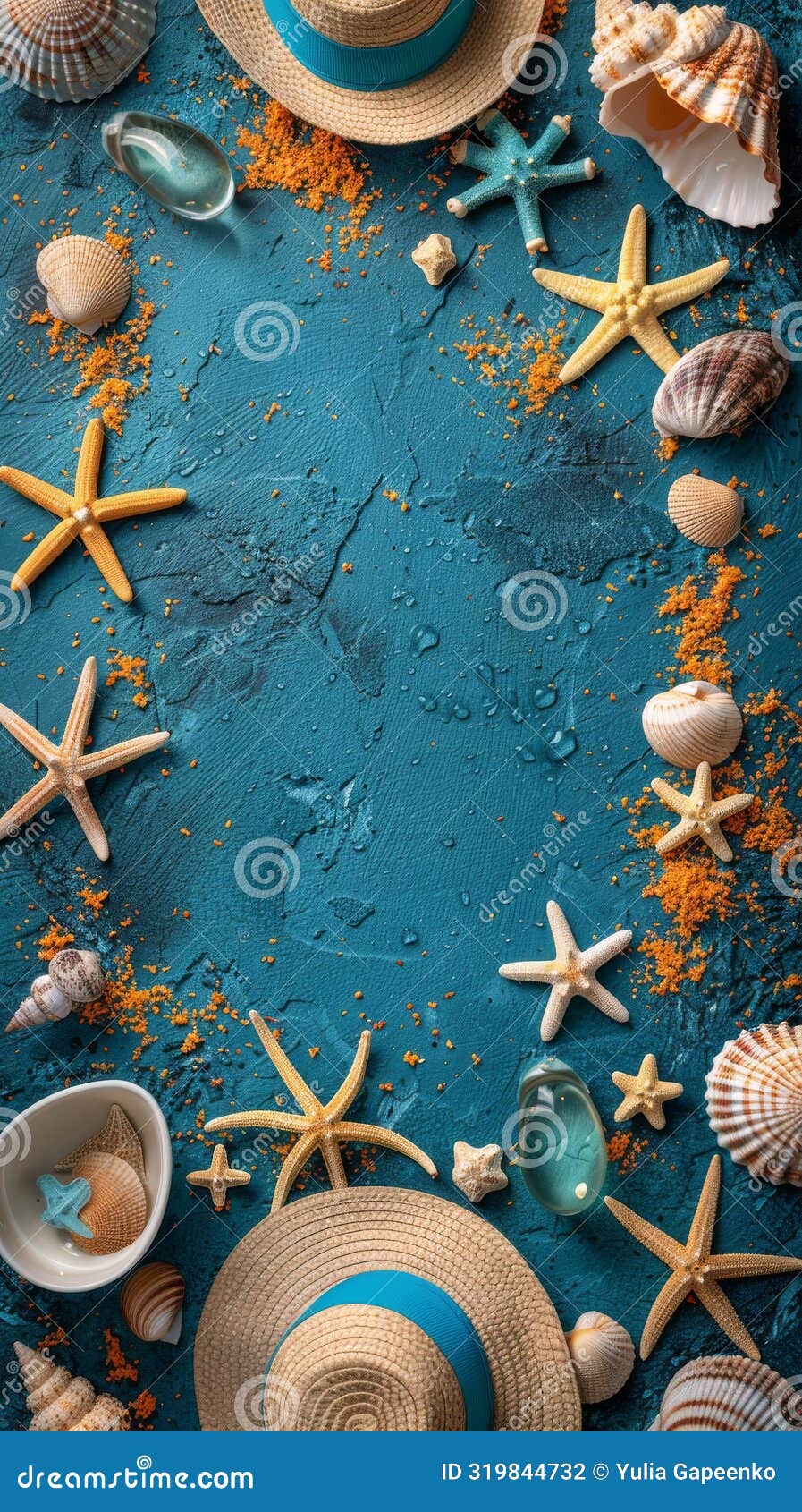 Group of Starfish on Sandy Beach Stock Photo - Image of marine, nature ...