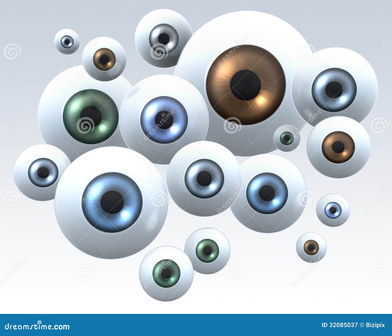Group Of Staring Eyes Stock Illustration | CartoonDealer.com #32085037