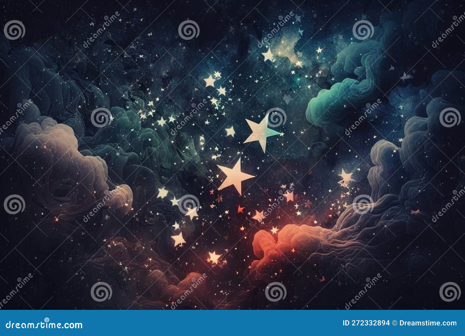 A Group of Stars that are in the Sky with Clouds and Stars in the Sky ...