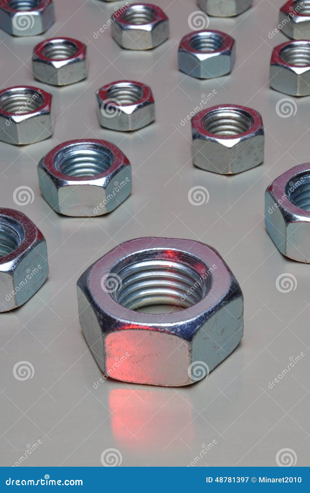 Group of steel nuts stock image. Image of circle, element - 48781397