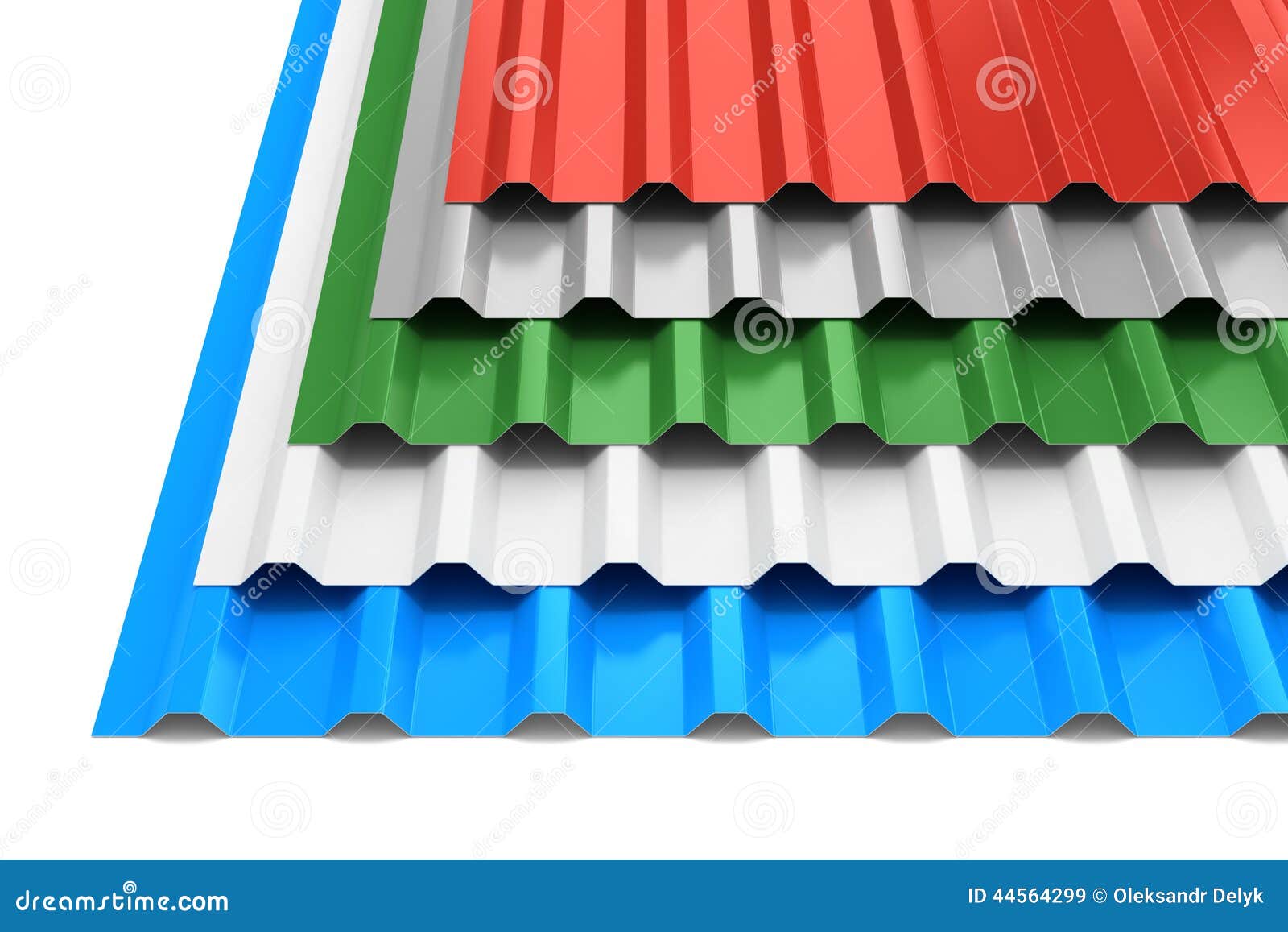 Group of Steel Profile Sheets Stock Illustration - Illustration of ...