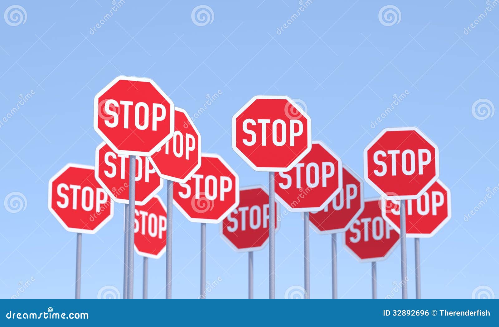 Lots Of Stop Signs
