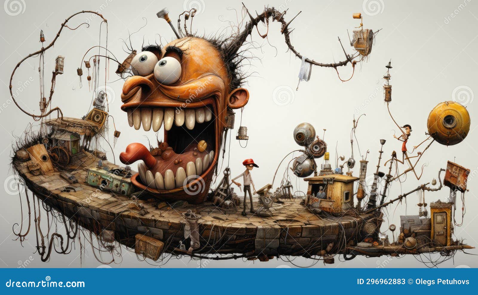 A Group of Strange Looking Objects Sitting on Top of a Piece of Wood ...