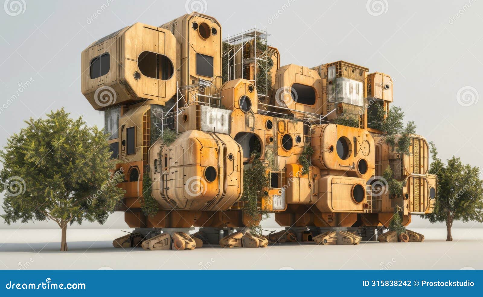 Unusual Desert the Buildings Cluster Stock Photo - Image of ...
