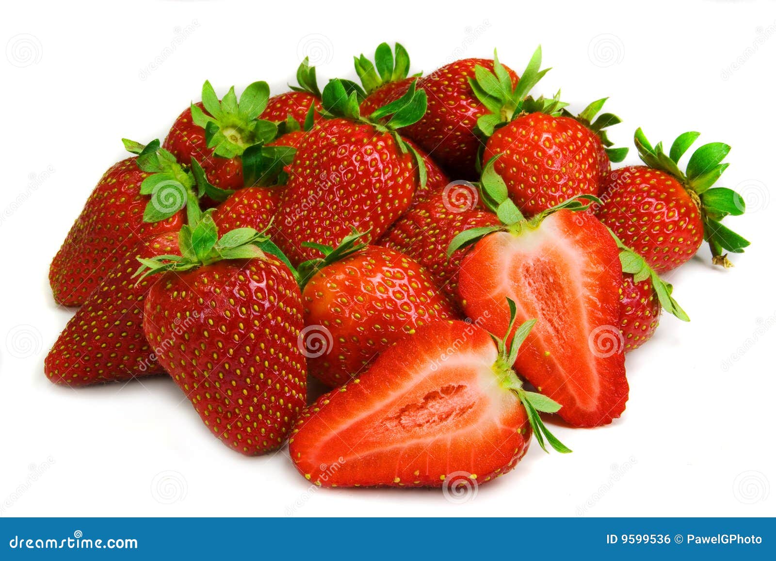 Group of strawberries stock photo. Image of green, strawberry - 9599536