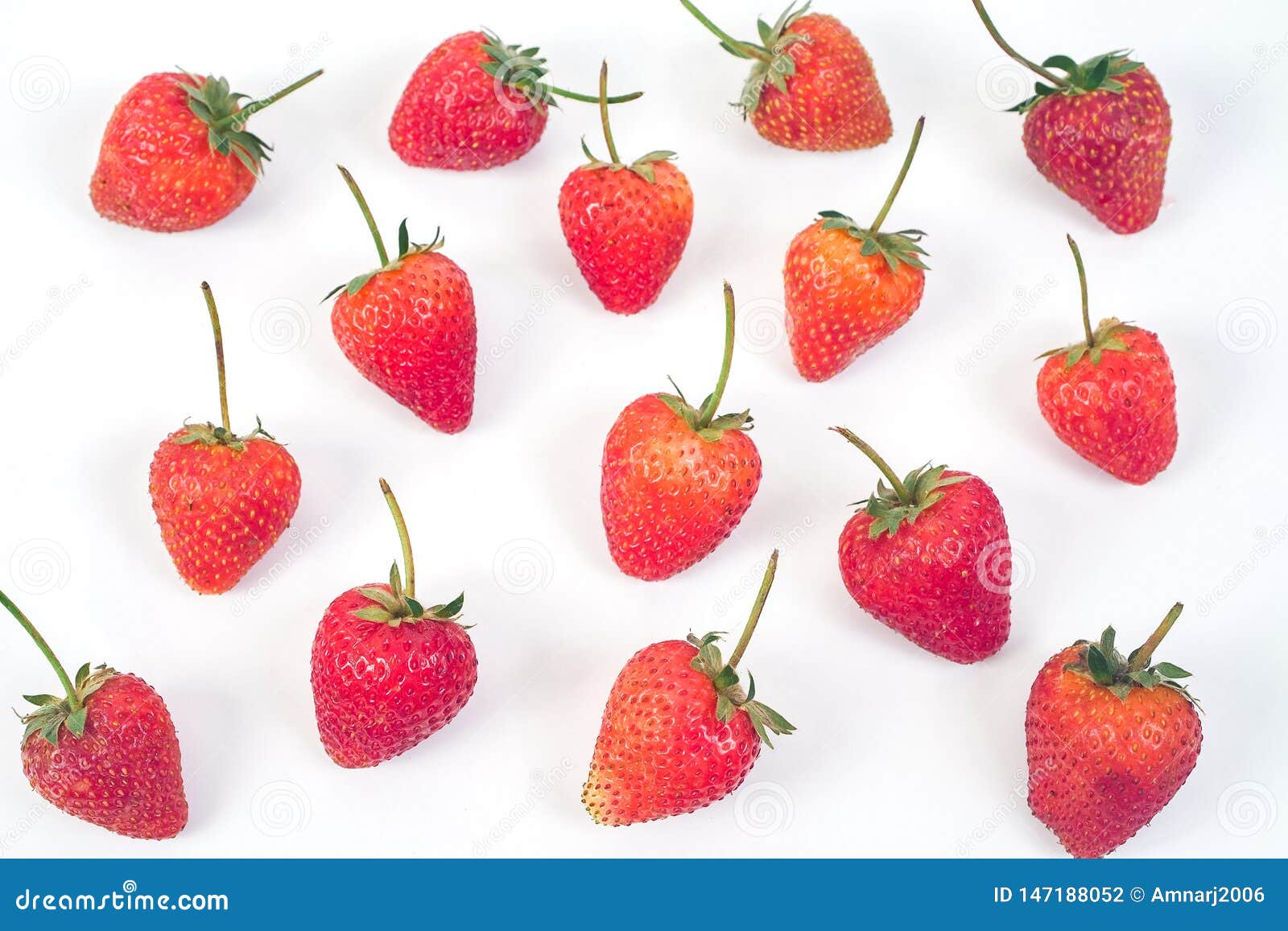 Group of Strawberries on White Stock Photo - Image of fruit, juicy ...