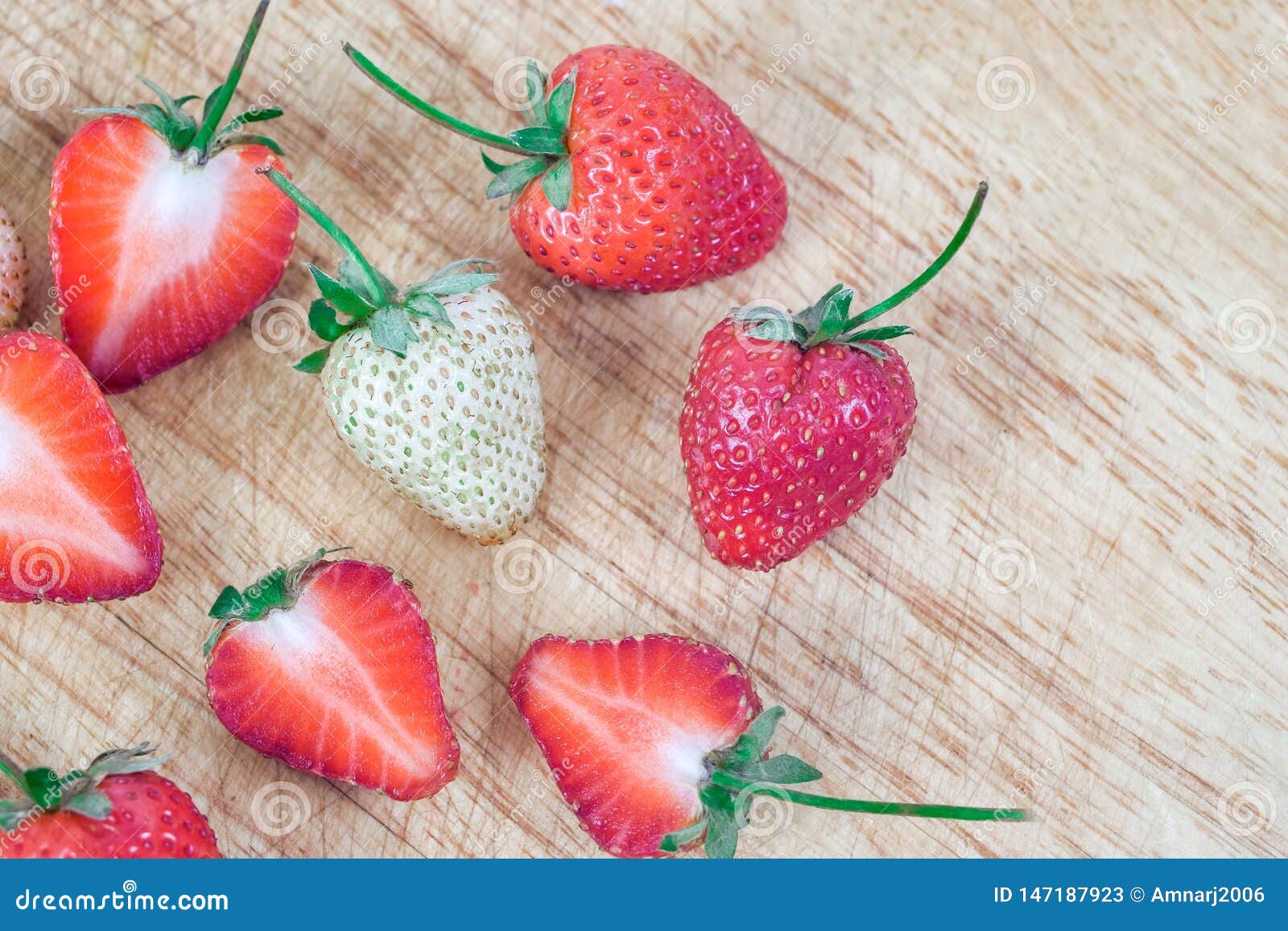 Group of Strawberries on Wood Stock Image - Image of sweet, fresh ...