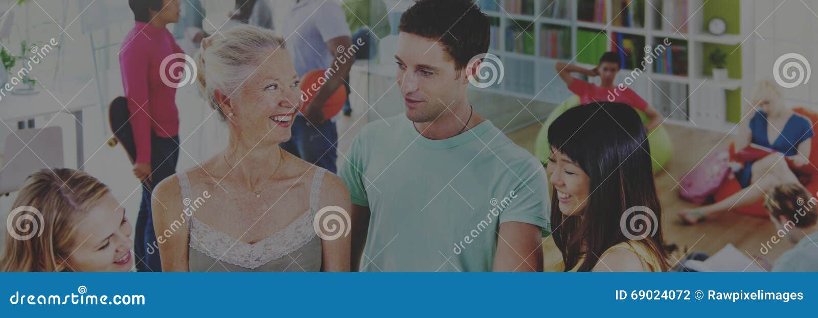 Group of Student in the Classroom Discussion Concept Stock Photo ...
