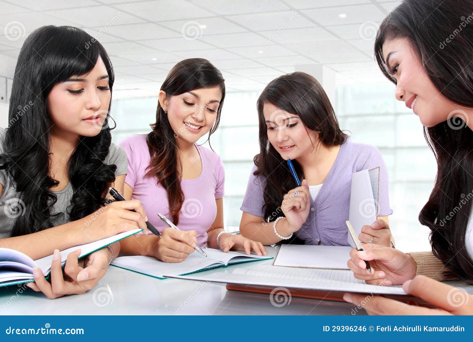 Group of student girls stock photo. Image of school, happiness - 29396246