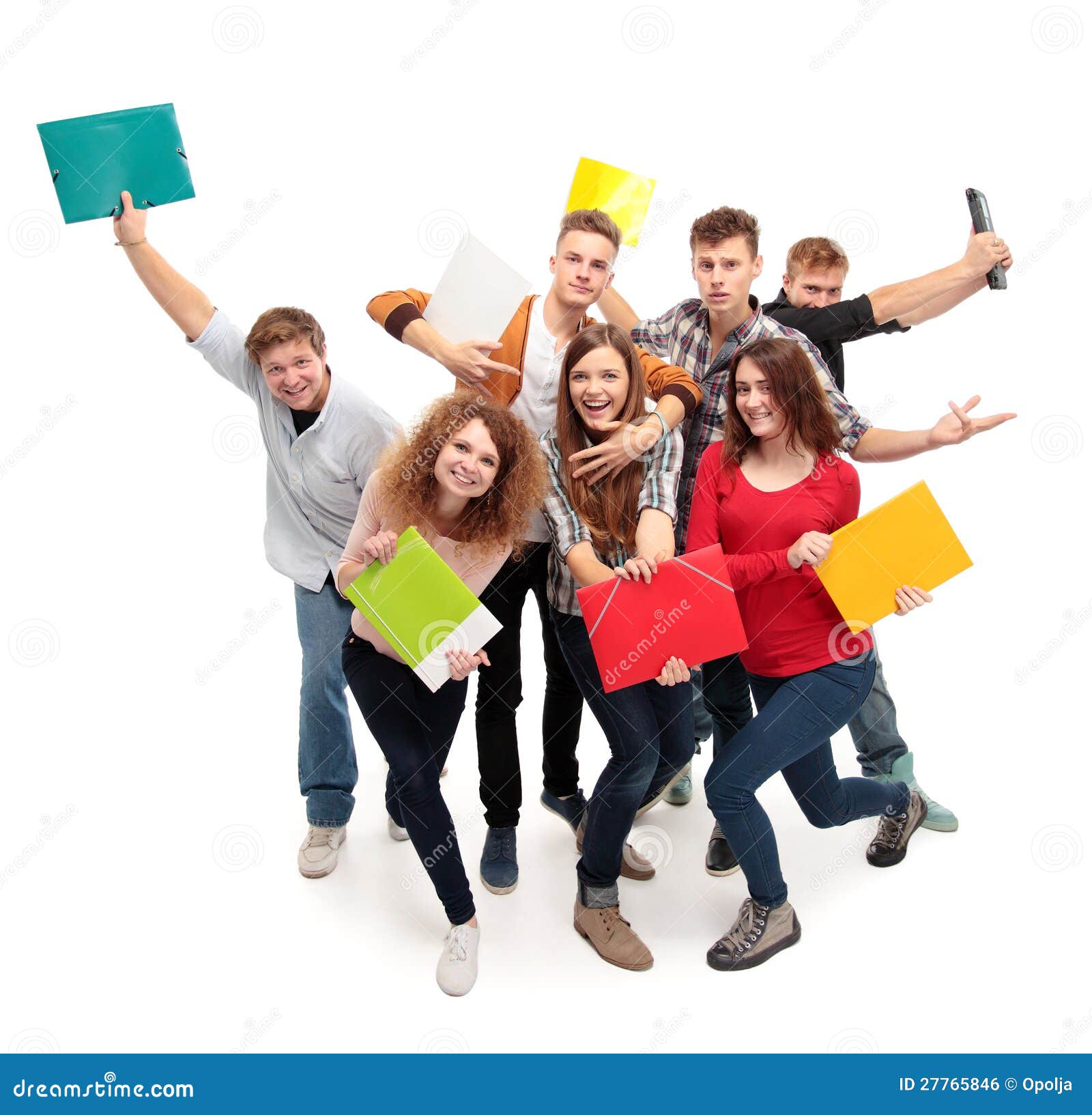 Group Student with Notebook Stock Photo - Image of adult, casual: 27765846