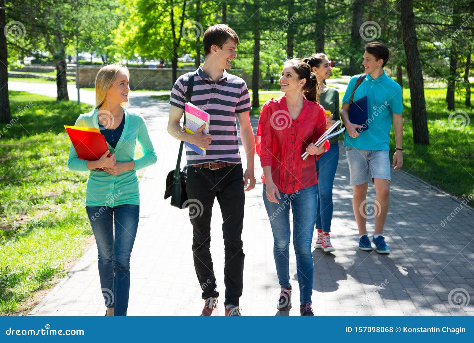 Group student outdoor stock photo. Image of female, outside - 157098068