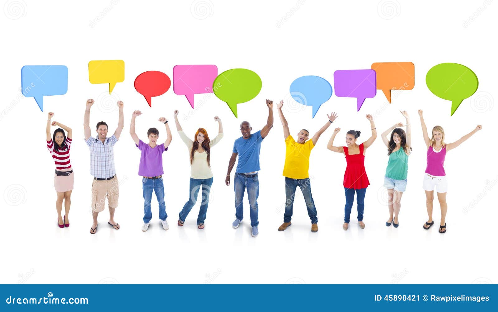 Group of Student Speech Bubbles Discussion Stock Image - Image of group ...