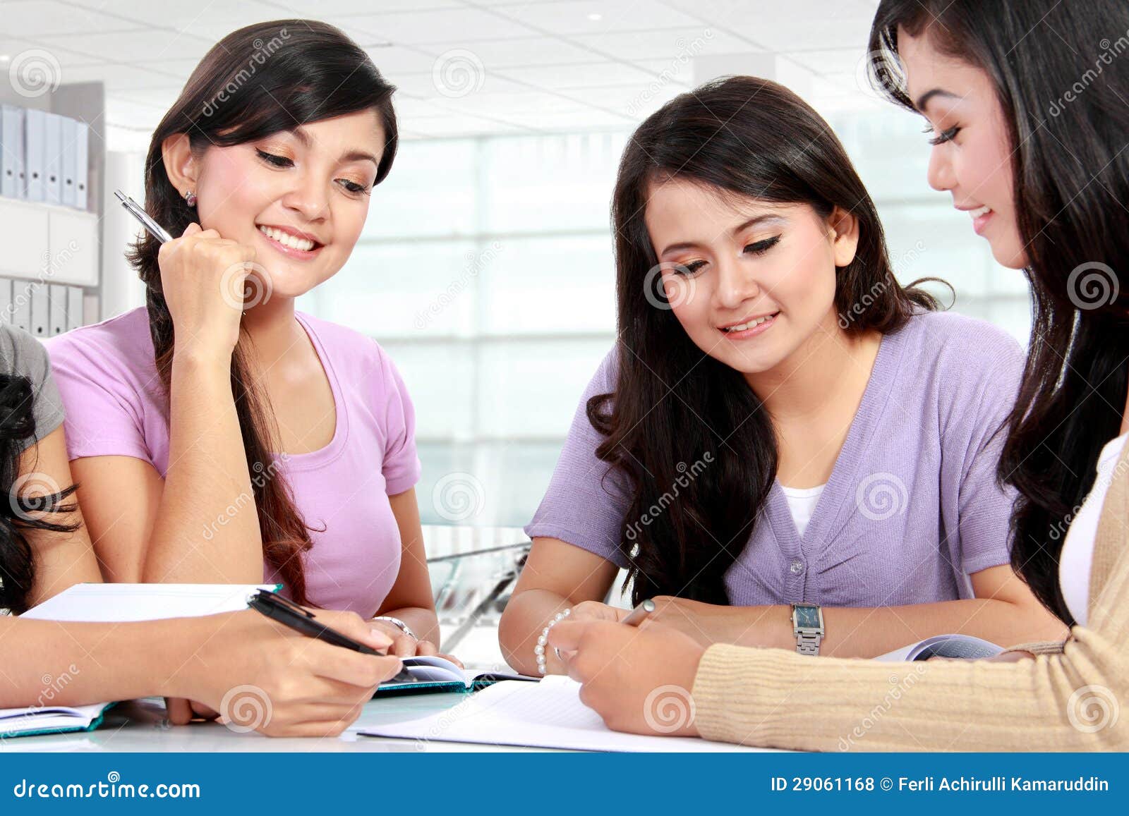 Group of Student Studying Together Stock Photo - Image of beauty ...