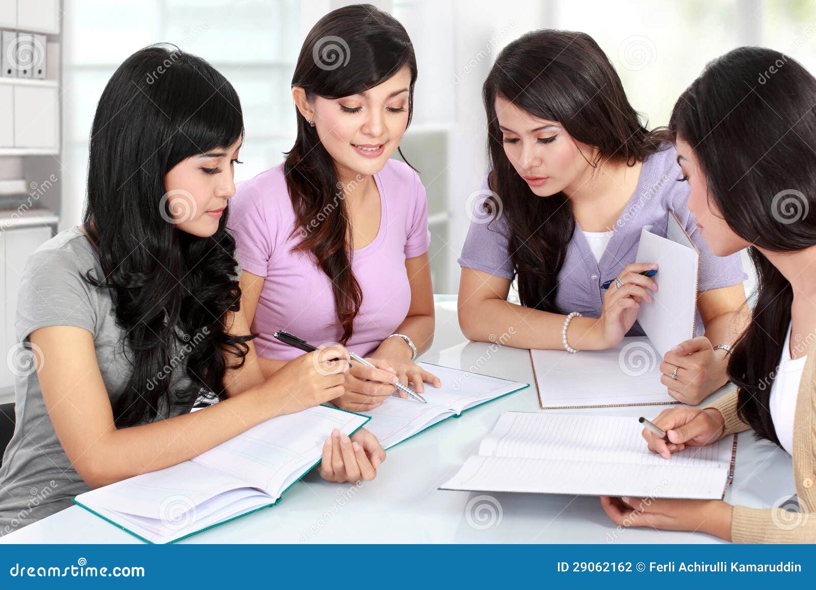Group of Student Studying Together Stock Photo - Image of happy ...