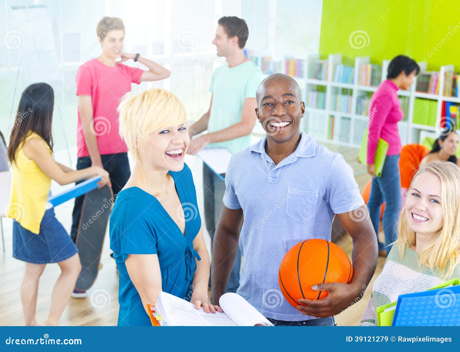 Group of Student in University Stock Image - Image of caucasian ...