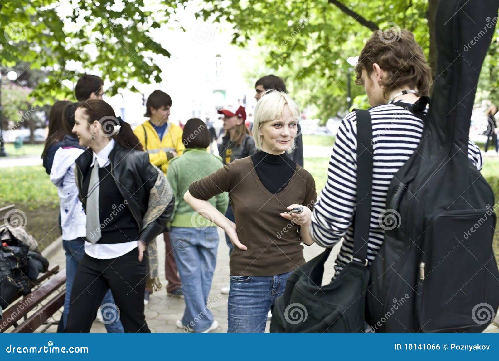 Group of Student on Weekend. Music Stock Photo - Image of headset ...