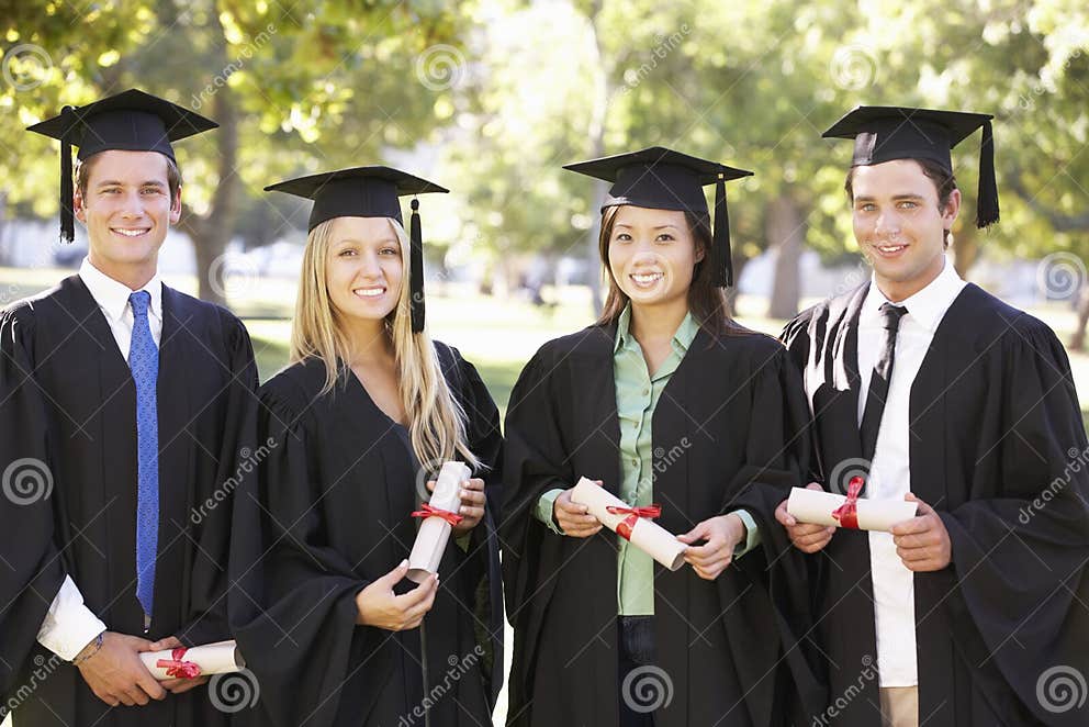 Group of Students Attending Graduation Ceremony Stock Photo - Image of ...