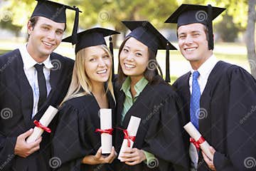 Group of Students Attending Graduation Ceremony Stock Image - Image of ...