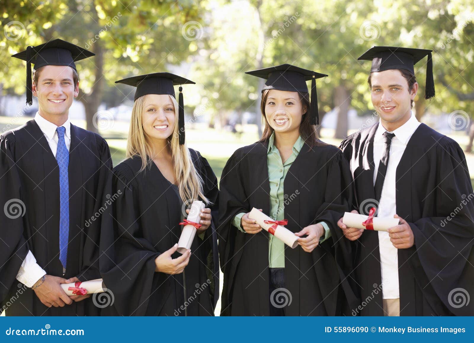 Group of Students Attending Graduation Ceremony Stock Photo - Image of ...