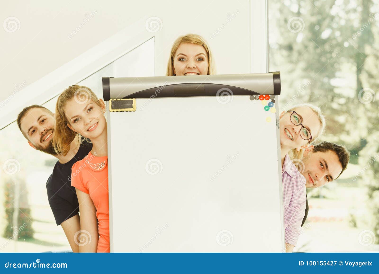 Group of Students and Board Stock Image - Image of white, young: 100155427