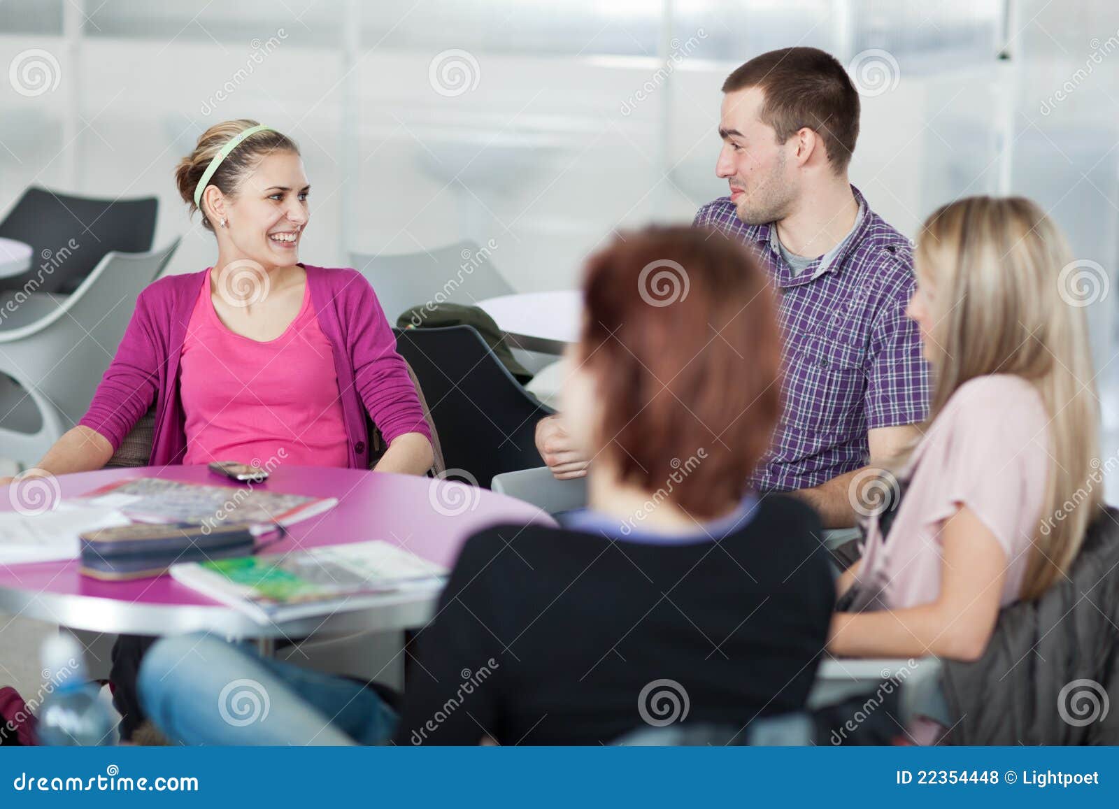 Group of Students during a Brake Stock Photo - Image of friends, learn ...