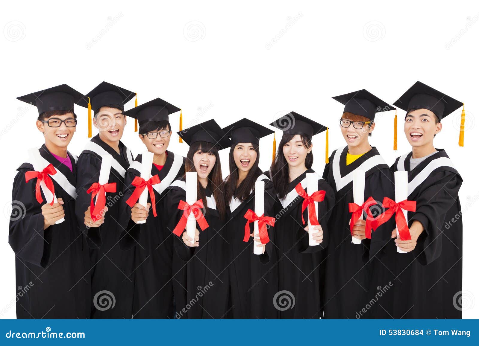 Group of Students Celebrating Graduation Stock Photo - Image of ...