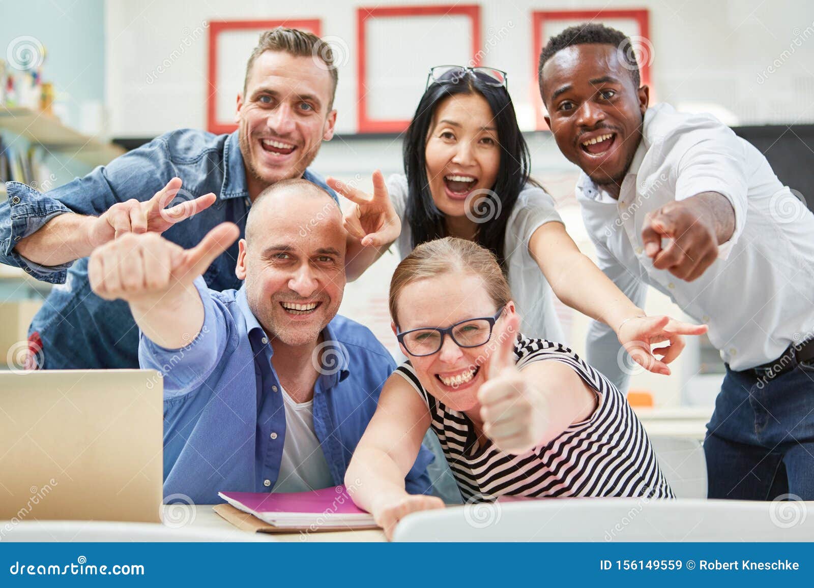 Group of Students Cheers after Passing the Exam Stock Image - Image of ...