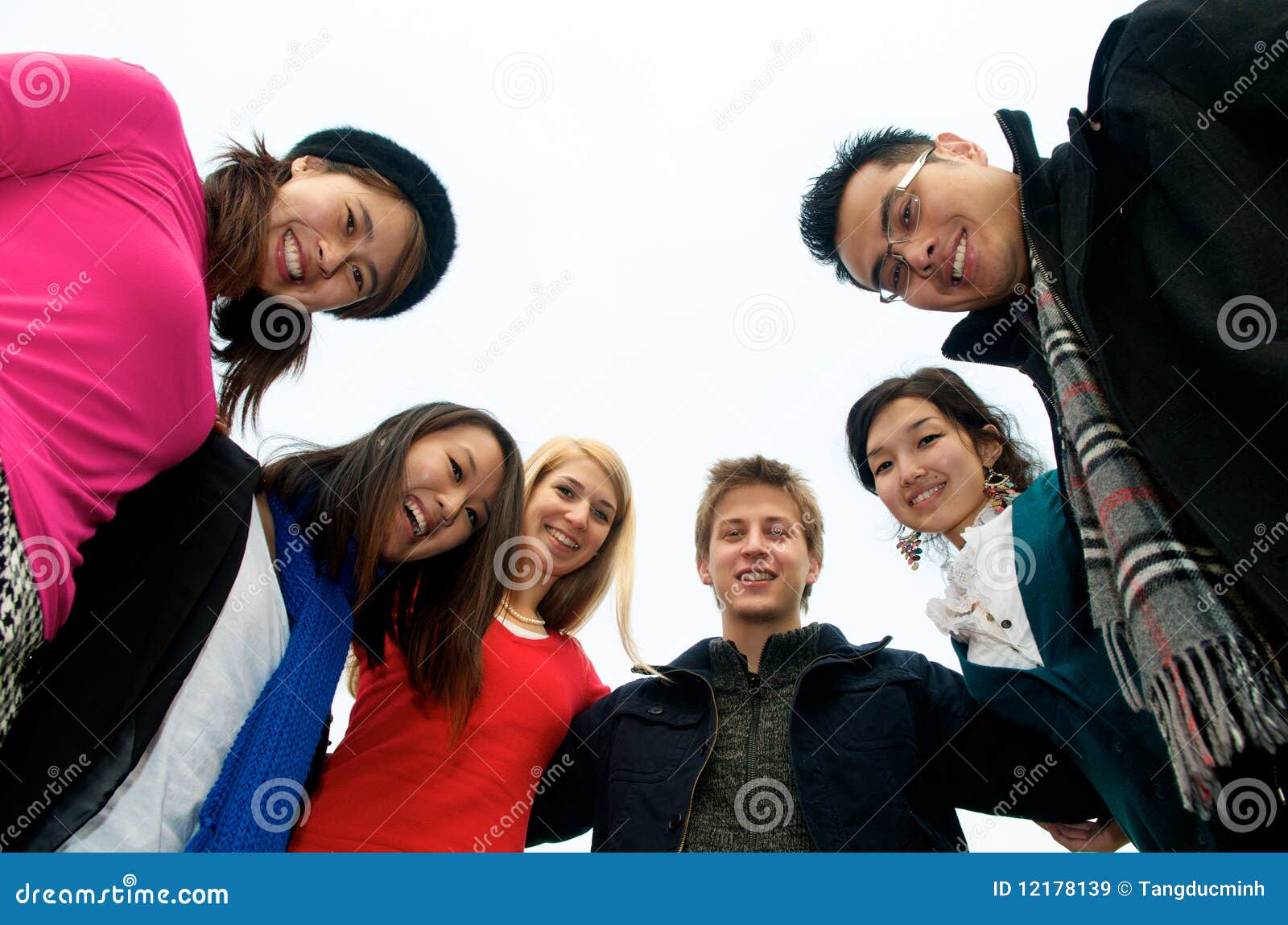 Group of Students in Circle Stock Image - Image of caucasian, social ...
