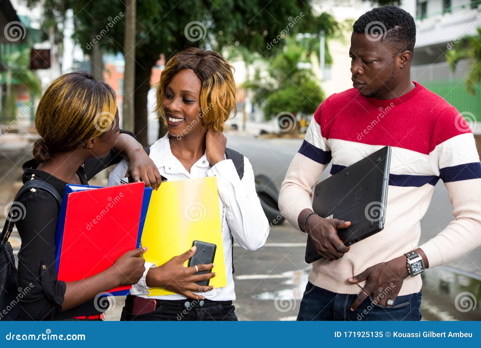 Group of Students after Class Stock Image - Image of people, park ...