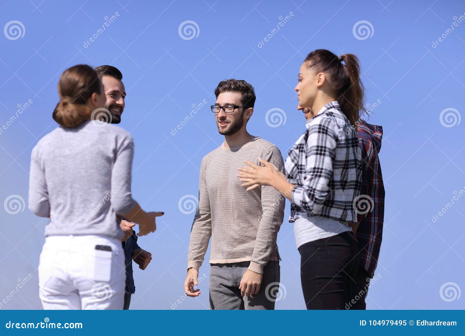 Group of Students Discussing Their Problems. Stock Image - Image of ...