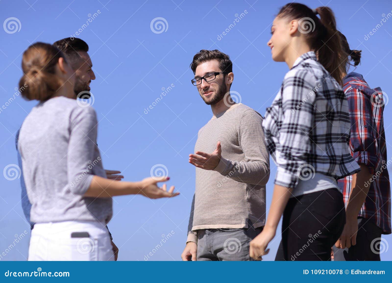 Group of Students Discussing Their Problems. Stock Photo - Image of ...